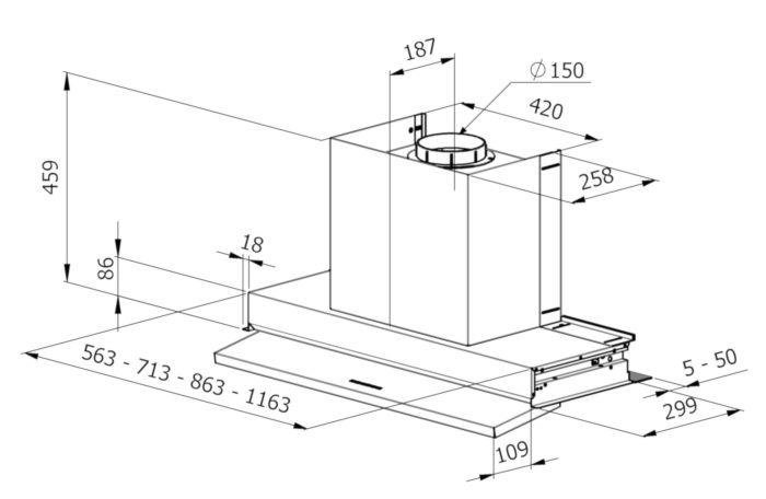 Cappa anticondensa per piani induzione riscaldante Sliver-Plasma - Galvamet
